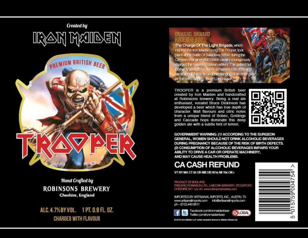 Derek Riggs and Robinsons Brewery Trooper Label - Thirsty Bastards