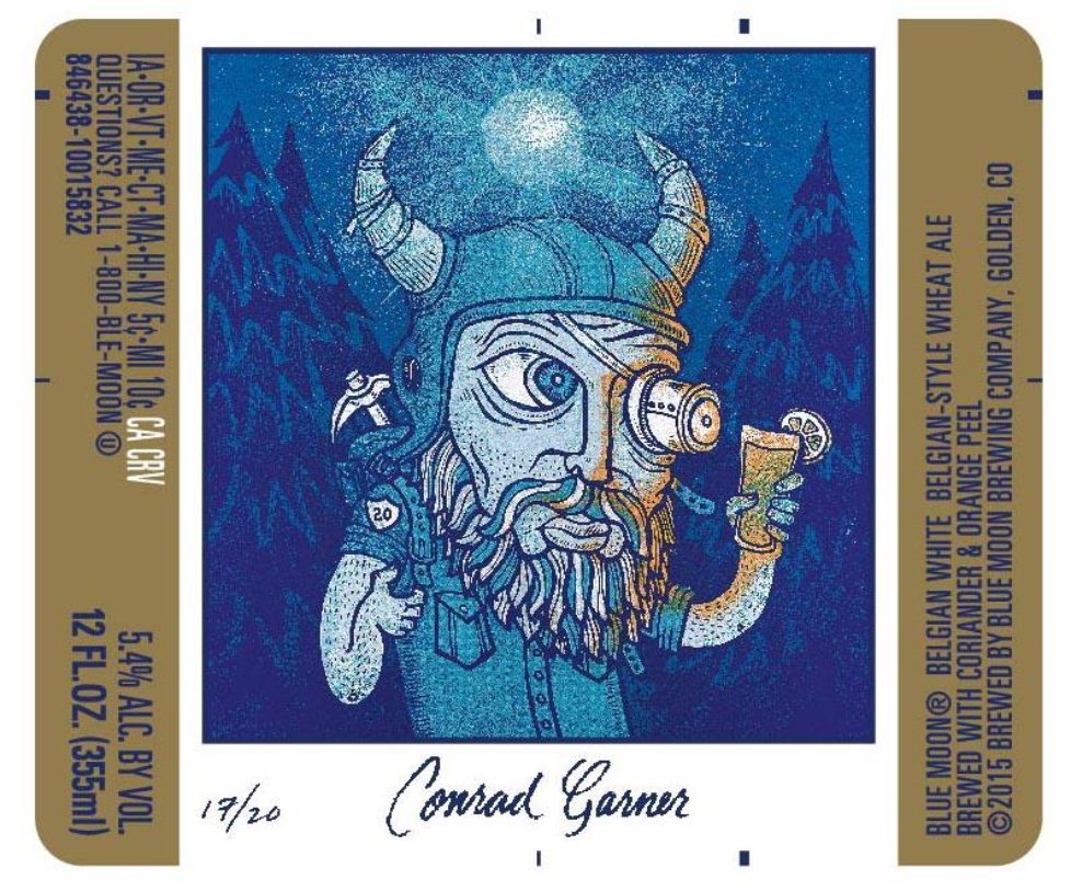 Blue Moon 20 Year Anniversary Artists Labels - Thirsty Bastards